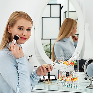 BBTO Earring Hangers Holder Organizer Mini Earring Necklace Coat Hanger Acrylic Rack Jewelry Stand Earring Display Stand for Women Ear Stud for Mother's Gift(Transparent)