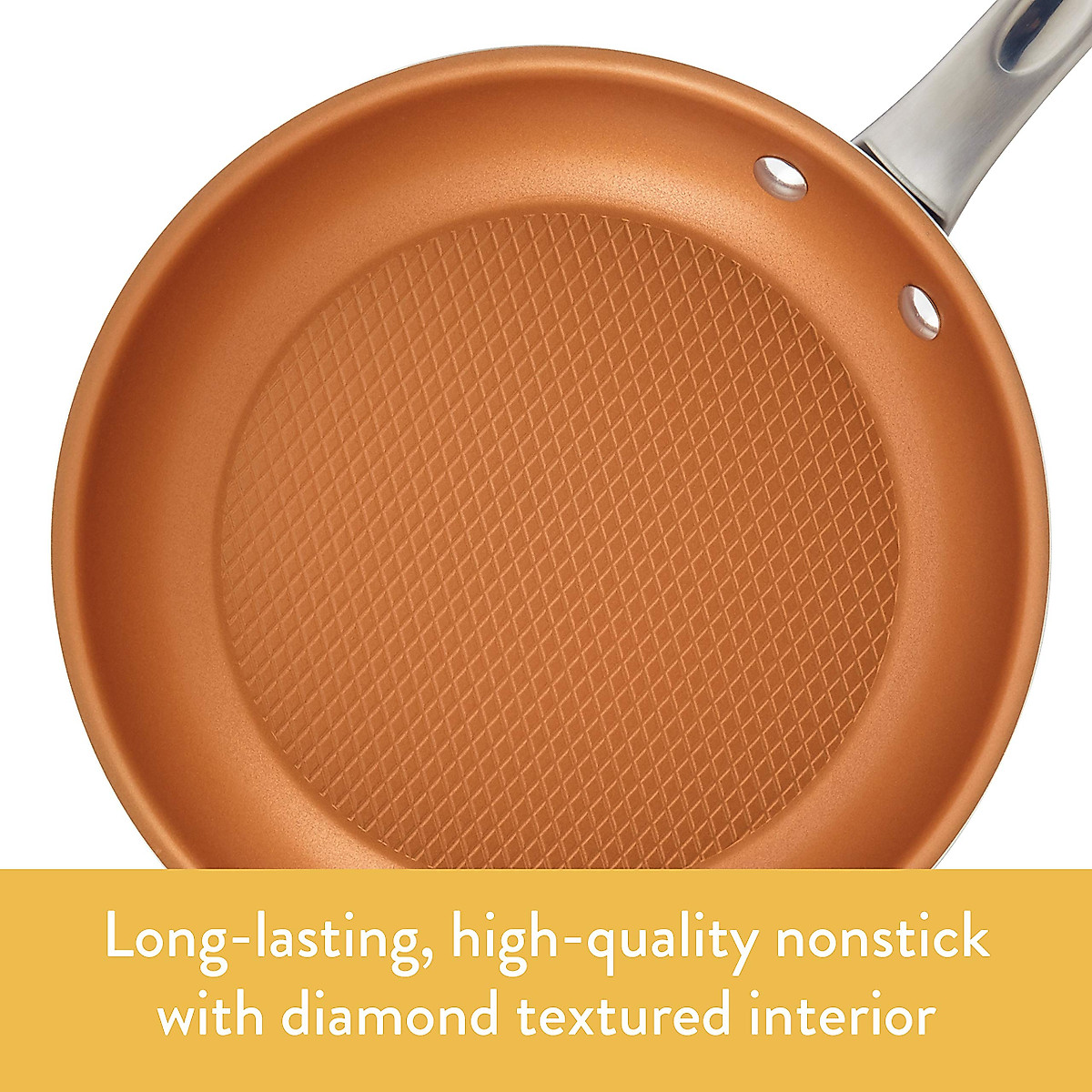 Ayesha Curry Home Collection Nonstick Wok/Stir Fry Pan/Wok Pan - 14 Inch, Brown Sugar