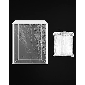 QWORK Plastic Pan Sheet Rack Cover, 10-Tier 28" x 23" x 33" Pan Rack Covers, Keep Your Bakery Goods Fresh, 2 Pack