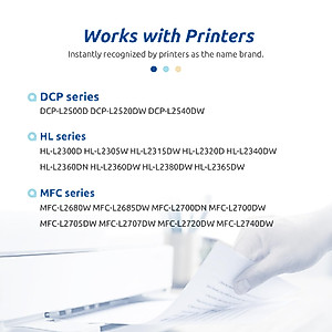 INK E-SALE Compatible Toner Cartridge Replacement for Brother TN660 TN630 use for MFC-L2700DW HL-L2340DW HL-L2300D HL-L2380DW DCP-L2540DW DCP-L2520DW MFC-L2740DW MFC-L2720DW (2 Pack Black, Design V3)