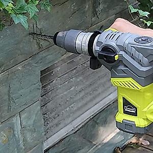 DEWINNER OUTLET Rotary Hammer Drill,1-1/4 Inch with Vibration Control and Safety Clutch,13 Amp Heavy Duty Demolition Hammer for Concrete-Including 3 Drill Bits,Flat Chisels, Point Chisels, Drill Chuck