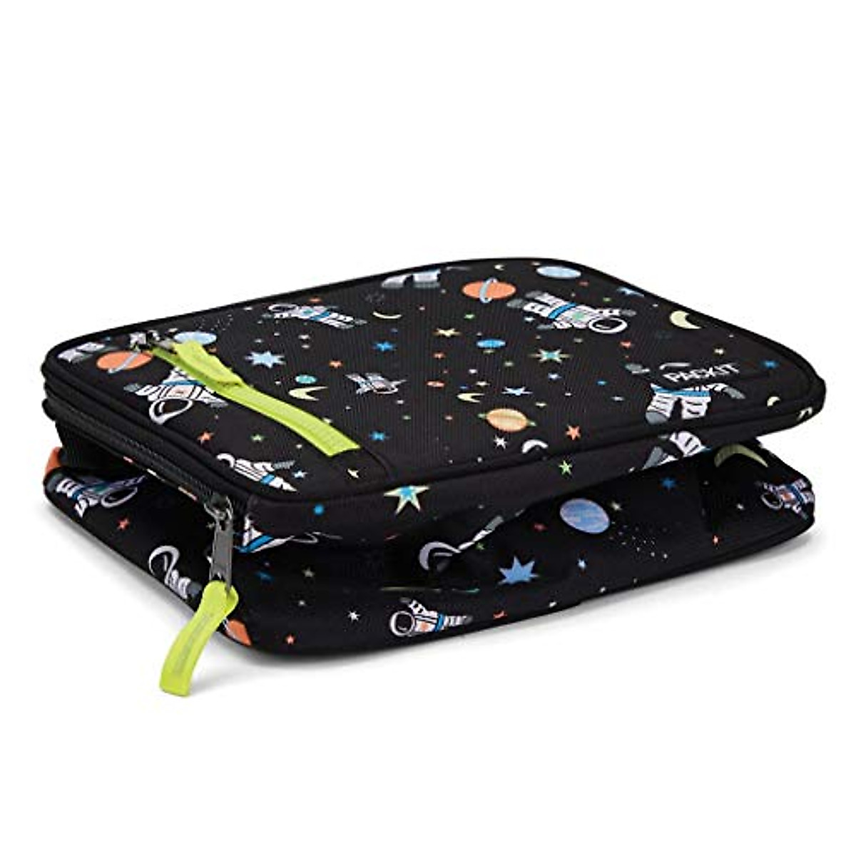 PackIt Freezable Classic Lunch Box, Spaceman, Built with EcoFreeze Technology, Collapsible, Reusable, Zip Closure With Zip Front Pocket and Buckle Handle, Perfect for Healthy Lunches