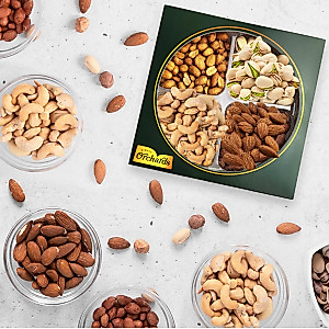 Nuts Gift Basket - Gift Basket of Cravings Gourmet Nuts Collection, Healthy Kosher Snacks, Premium Mixed Nuts Gift Box Bouquet Platter Perfect for Holiday Gifts.