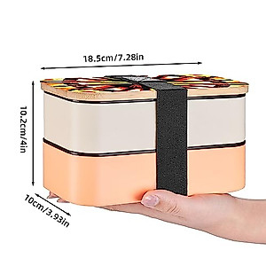 Burning Totem Adult Lunch Box, Bento Box, With Cutlery Set Of 3, 2 Compartments, Rectangular, Lunch Box For Adults