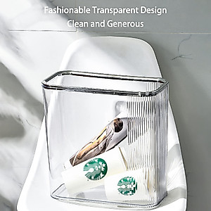 Aiabaleaft Transparent Trash can Wastebasket, Bathroom Trash Can with Lid, 3.5 Gallon Kithen Garbage Can for Bathroom, Bedroom, Kitchen, Office, Craft Room (Transparently Green)