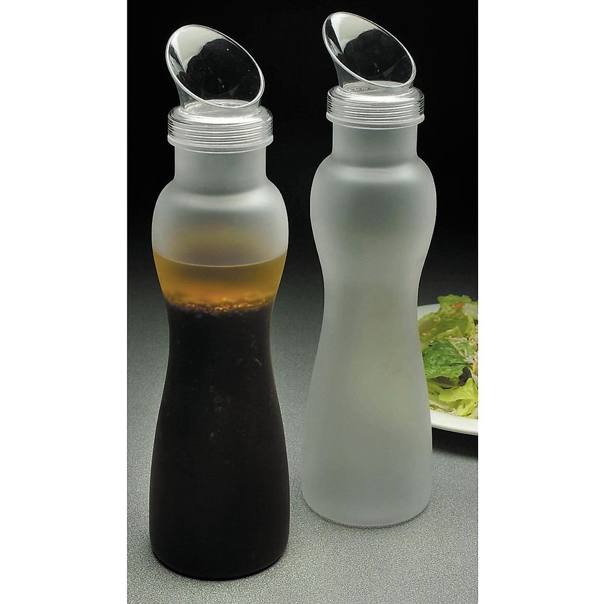 G.E.T. SDB-32-PC-6 32 oz. Clear Salad Dressing Bottles with (24) Lids