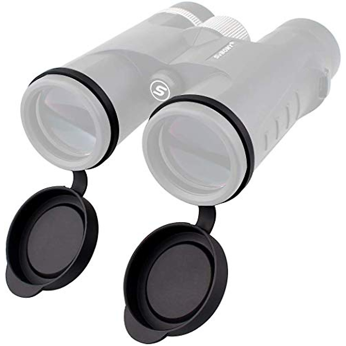 SVBONY Protective Rubber Objective Lens Caps for Fits Binoculars with Outer Diameter 52-54mm