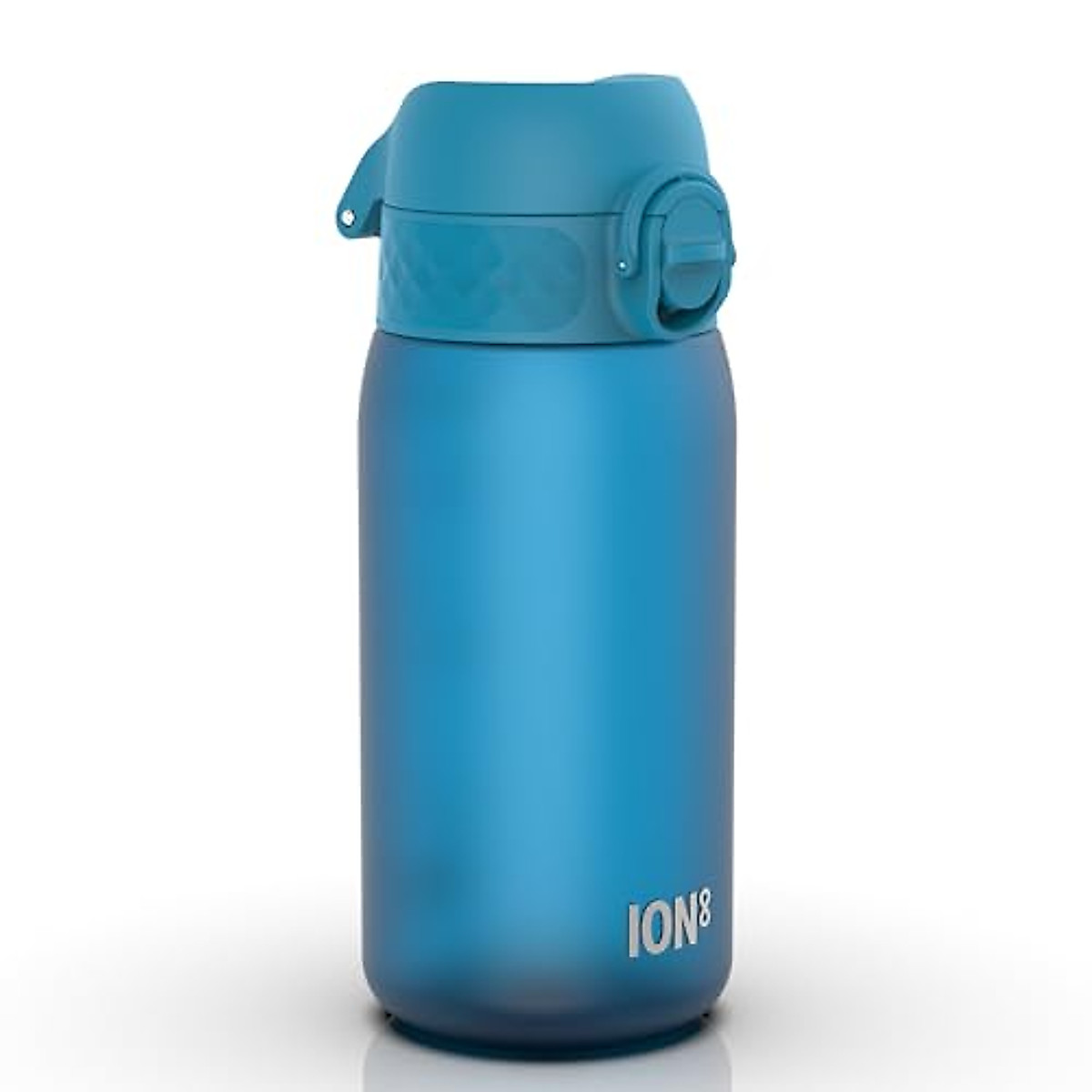 Ion8 Small Water Bottle, 350 ml/12 oz, Leak Proof, Easy to Open, Secure Lock, Dishwasher Safe, BPA Free, Carry Handle, Hygienic Flip Cover, Easy Clean, Odor Free, Carbon Neutral, Blue