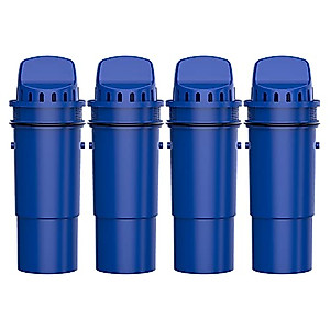 Waterdrop Replacement for Pur® Water Filter, CRF-950Z NSF Certified Pitcher Water Filter, Compatible with Pur® Pitchers and Dispensers PPT700W, CR-1100C and PPF951K Water Filter, Pack of 4