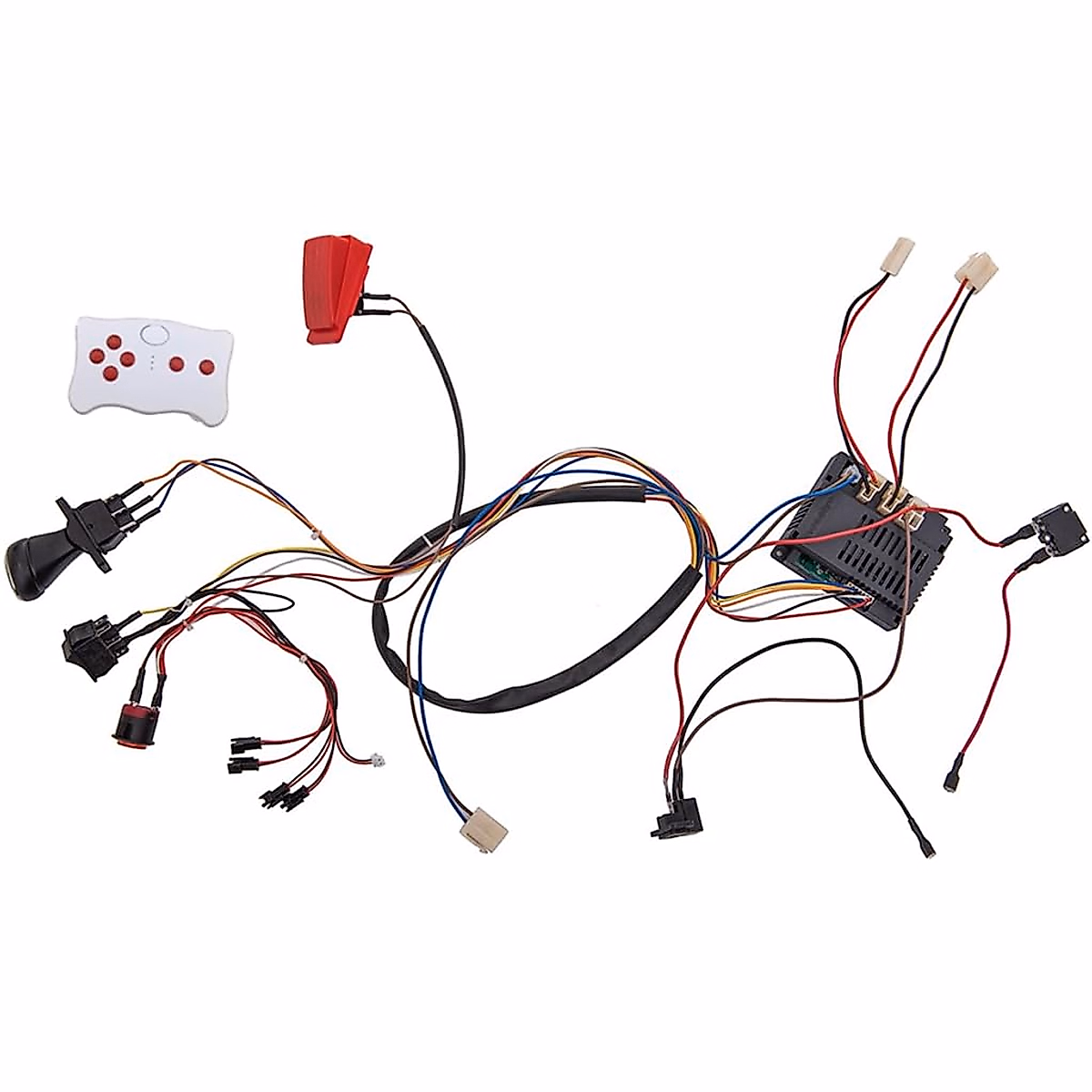 12 Volt Children Electric Car DIY Modified Wires and Switch Kit,with 2.4G Bluetooth Remote Control and Receiver,for Children Electric Ride On Car Accessories