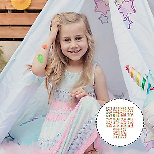 FOMIYES 10 Sheets of Kids Temporary Tattoos Fruit Vegetable Tattoo Stickers Cartoon Stickers Body Art Sticker Wall Stickers Kids Party Decorations Supplies