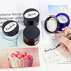 1 oz Amber Round Glass Jars with Plastic Lids and Inner Liners,Empty Cosmetic Bottles For Beauty Products, Lotion, Powders and Ointments.Set of 15 Pack.