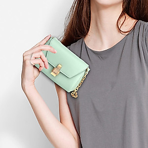 OSGTFY Small Crossbody Purses bags for Women Handbags Shoulder Bag | Zipper Pocket | Metal Strap (green)