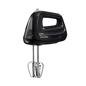 Proctor Silex Easy Mix 5-Speed Electric Hand Mixer with Bowl Rest, Compact and Lightweight, 100 Watts of Peak Power, Black (62511)