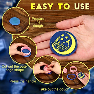 24 Pcs 3D Plastic Eid Mubarak Cookie Cutter Set Plunger Stamp Islamic Muslim Cookie Cutters Pink Baking Ramadan Gift Mosque Lantern Moon Embossed Fondant Mold Islamic Star Camel Biscuit Cutters