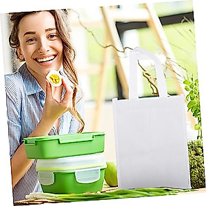 SWOOMEY 5pcs Insulation Bags Grocery Shopping Bags Disposable Cooler Sealer Bags Hot Cold Bag Cake Delivery Bags Grocery Carrier Bags Non-woven Fabric White Small Cooler Bag