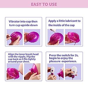 Nipple Clitorals Vibrator Adult Toys - Women Sex Toy Vibrating Nipple Toy Sucker Massage with 10 Vibration 10 Tongue Licking Modes, Rechargeable Female Adult Sex Toys Games for Women Couples Pleasure