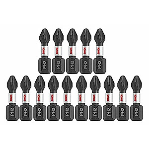 BOSCH ITPH2105 5-Pack 1 In. Phillips #2 Impact Tough Screwdriving Insert Bits