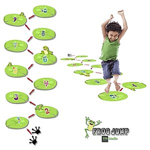Classroom Decor Sensory Path Decals for Floor & Wall - Number Frog Hopscotch Floor Stickers for Boosting Gross Motor Skills
