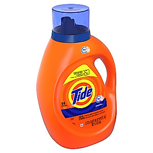 Tide Liquid Laundry Detergent Soap, High Efficiency (HE), Original Scent, 64 Loads (Pack of 2)
