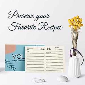 4x6 Recipe Cards Double Sided, 50 Count Recipe Cards 4x6 Inches Double Sided, Thick Cardstock 4x6 Recipe Card for bridal shower Fits in recipe box, card binder gifts for wedding housewarming gifts