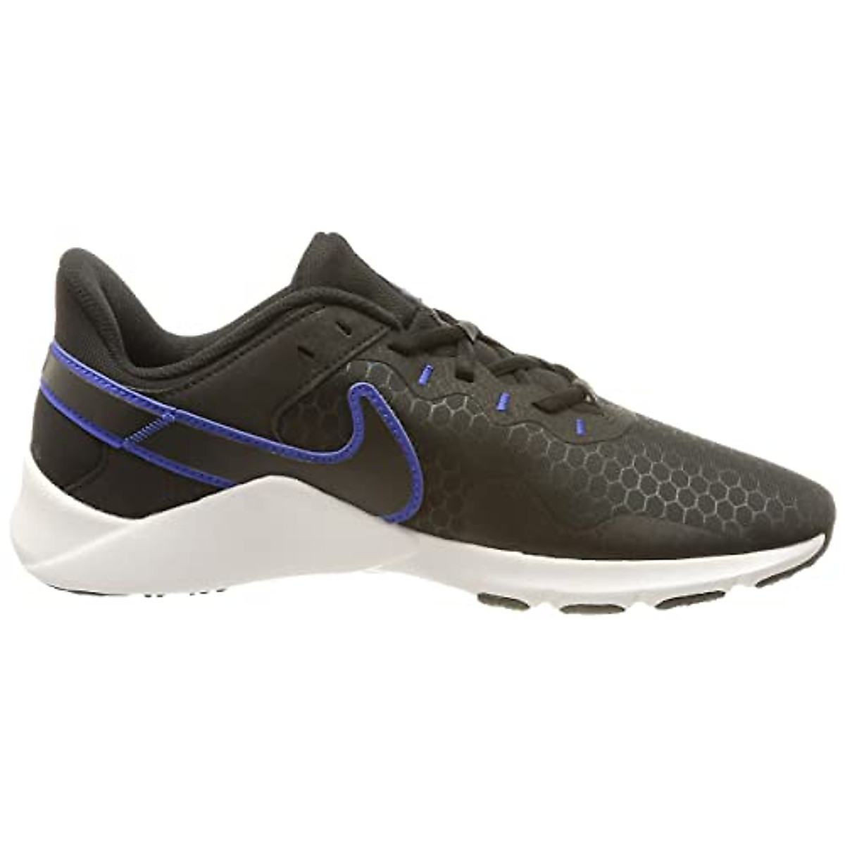 Nike "Legend Essential 2" (CQ9356-403) Men's Training Shoes, Black/Racer Blue, Size: 10.5