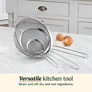 Cuisinart CTG-00-3MS Set of 3 Fine Set of Mesh Strainers, Stainless Steel, Pack of 3