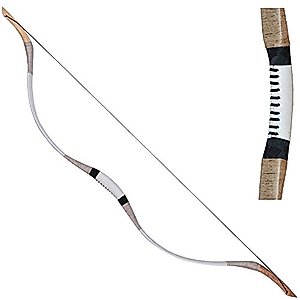 TOPARCHERY Traditional Archery 51" Longbow Hunting Cow Leather Recurve Horsebow Mongolian Bow 20-70LBS