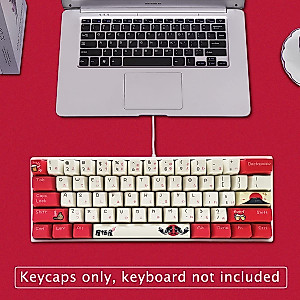Keycaps PBT Dye Sublimation Upgrade 108 Keycap Set OEM Profile Keycaps Keyset with Puller for Cherry Mx Gateron Kailh Switch Mechanical Keyboard (Coral Sea)
