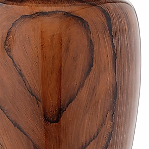 BOLD & DIVINE Cherry Wood Grain Finish Cremation Urn | Human Ashes Adult Memorial urn, Burial, Funeral Cremation Urns | 200 Cubic Inches Adult