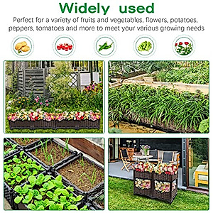 Elevated Garden Raised Beds Planter Kits for Flower Vegetable Grow Pots，Flowers Growing Box Container with Legs (Pack of 4)