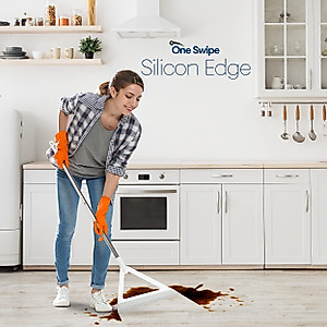 MCLEN Magic Silicone Broom, Windows, Tiles, Wood, Pet Hair Remover, Squeegee Broom Floor Sweeper with Detachable Head, Household Cleaning Tool for Water, Dust, Glass 52"