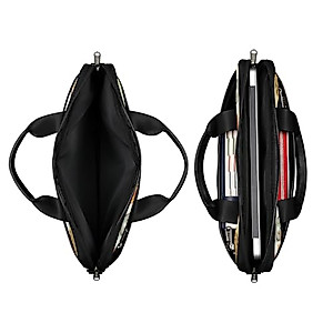 Colorful Owl Floral Laptop Computer Bag Waterproof Shoulder Messenger Bag 13-15 inch Durable Laptop Tote Bag with Shoulder Strap Handle Lightweight Crossbody Briefcase