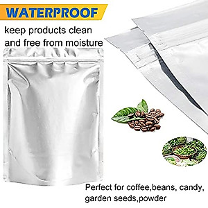 50 Pack Mylar Bags with 50 bags 300cc Oxy-Sorb 9.4 Mil Resealable Foil Ziplock Bags for Food Long Term Storage for Snack Cookies, Wheat (10"x14" )