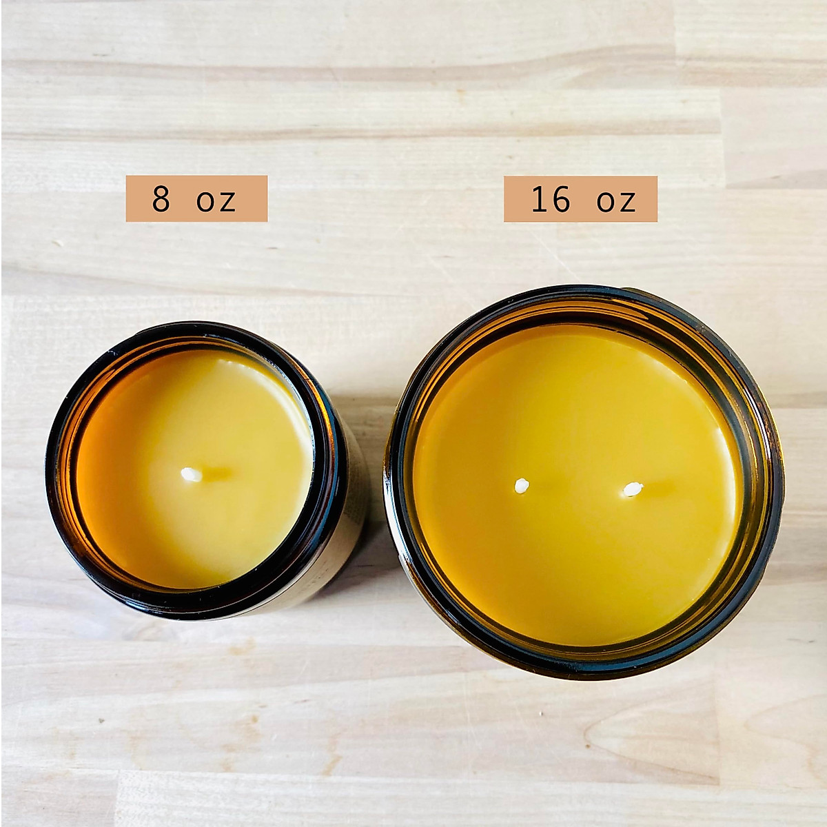 Vanilla Sage Beeswax Candle - 100% Pure Beeswax Candle - 2 Ingredients Only: 100% Pure High Quality USA Beeswax + 100% Pure Essential Oils - Made in USA - 8oz - Burns Clean, Non Toxic (8 oz)