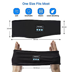 Sports Headbands Sleep Headphones Bluetooth Music Headband Wireless, Daifferchoi Soft Breathable Bluetooth Headbands with Long-Time Play for Workout, Jogging, Yoga,Travel, Running, Meditation--Grey