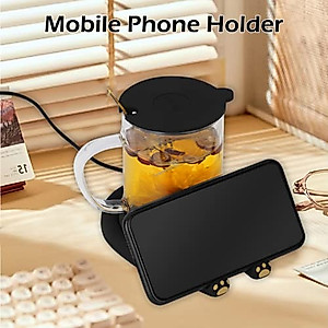 PUSEE Mug Warmer Set, Cute Coffee Warmer for Desk Coffee Cup Warmer Auto Shut Off, Electric Candle Warmer with 3 Temp Settings,Coffee Warmer with Mug Set Coffee Gifts Birthday Gift Office Gifts