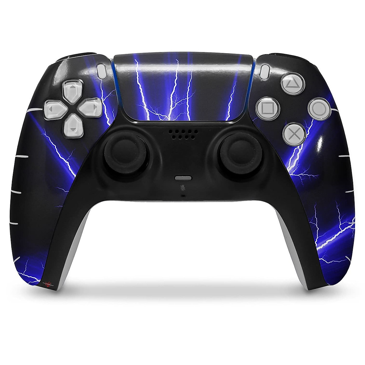 WraptorSkinz Skin Wrap compatible with Sony PS5 DualSense Controller Lightning Blue (CONTROLLER NOT INCLUDED)