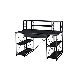 SSLine 47 Inch Computer Home Office Desk with Hunch,Modern Computer Desk with Open Shelves,Writing Desk Study Writing Table with Drawer,PC Laptop Study Table Workstation for Home Office