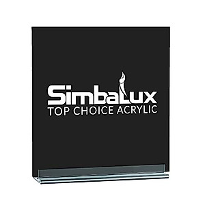 SimbaLux Acrylic Sheet Black Opaque Cast Plexiglass 12" x 24" Long Panel 1/8" Thick (3mm) Plastic Plexi Glass Board with Protective Paper for Signs, DIY Display Projects, Craft, Easy to Cut