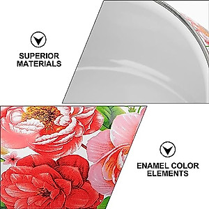 Ceramic Teapot Floral Enamel Tea Kettle Stovetop: Porcelain Enameled Teakettle Colorful Hot Water Tea Kettle Pot with Ergonomic Handle Gas Cooker Water Kettle Tea Pot Red (Color : Red)