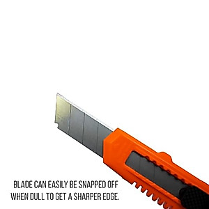 600x Bulk Utility Knife Box Cutters Snap Off Blade Neon Orange