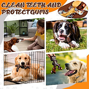 OSORD 4 Pack Dog Chew Toys for Aggressive Chewers - Tough Indestructible Dog Toys with Bacon Flavor- Durable Nylon Dog Bones Toy for Large Medium Breed - Dog Gifts