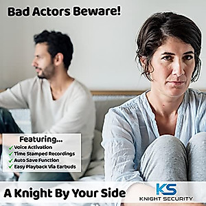 KNIGHT 64GB (800 hour) Magnetic Voice Activated Recorder + Mini Voice Recorder for Car, Work, Class, Meetings & More! Mini Recorder, Tiny Recording Device Small Recording Devices Microphone MP3 Player