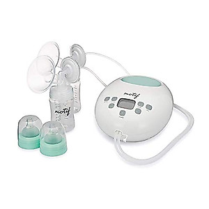 Motif Medical Luna Double Electric Breast Pump - Easy to Use, Quiet Motor, Built-in LED Night Light - Outlet Required