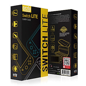 Orzly Carry Case for Nintendo Switch Lite - Portable Travel Carry Case with storage for Switch Lite Games & Accessories [Solid Black]