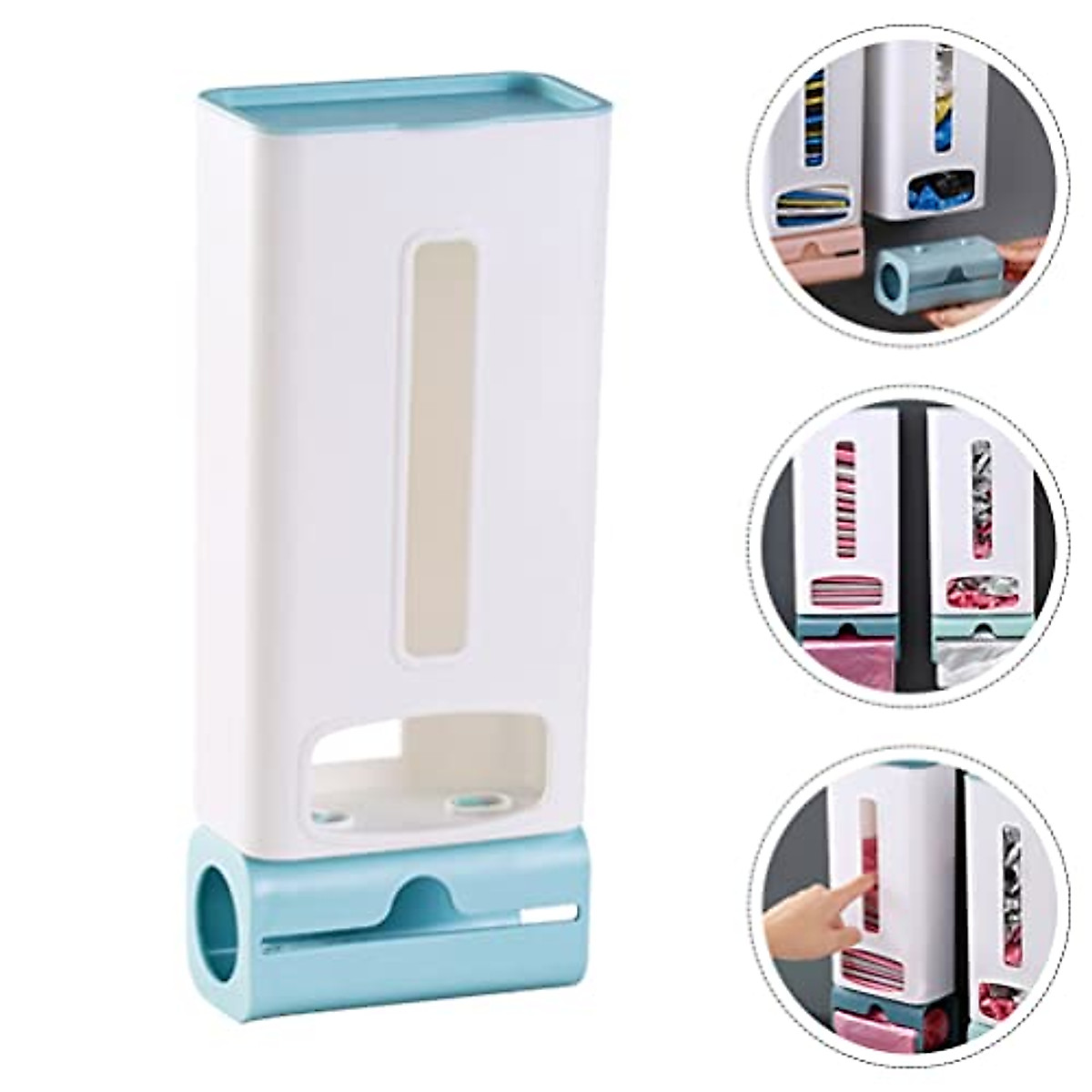 Trash Bag Holder Garbage Bag Dispenser Wall Trash Bag Organizer Wall Garbage Bag Storage Box Wall Mount Carrier Bag Dispenser Recycling Grocery Pocket Containers for Kitchen Bathroom