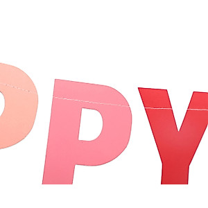 Rainbow Happy Birthday Cardboard Banner - Personalized Birthday Banner, Rainbow 1st Birthday Decorations,Photo Prop,Best Birthday Party Supplies (Rainbow Cardboard Banner)