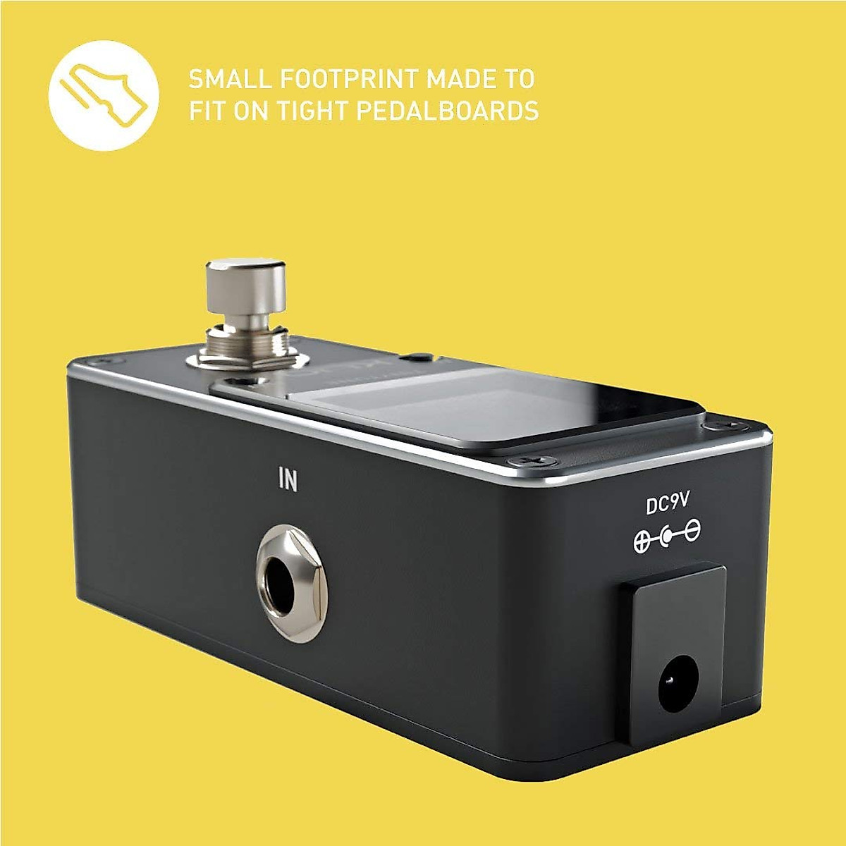 KLIQ TinyTune Tuner Pedal for Guitar and Bass and KLIQ Forte Wall-mount Instrument Hanger (Black) Bundle