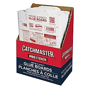 60M Packed Glue Boards by Catchmaster - 60 Traps Pre-Baited, Ready to Use Indoors Mouse Rodent Insect Reptile Snake Sticky Adhesive Long-Lasting Foldable Tunnel Disposable Non-Toxic - Made in The USA